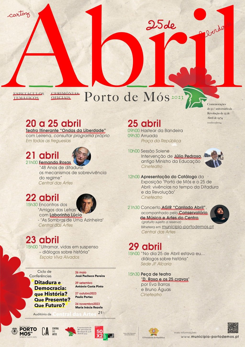 Comemorações dos 50 Anos do 25 de Abril - 2023 | Município Porto de Mós Comemorações dos 50 Anos do 25 de Abril - 2023 | Município Porto de Mós